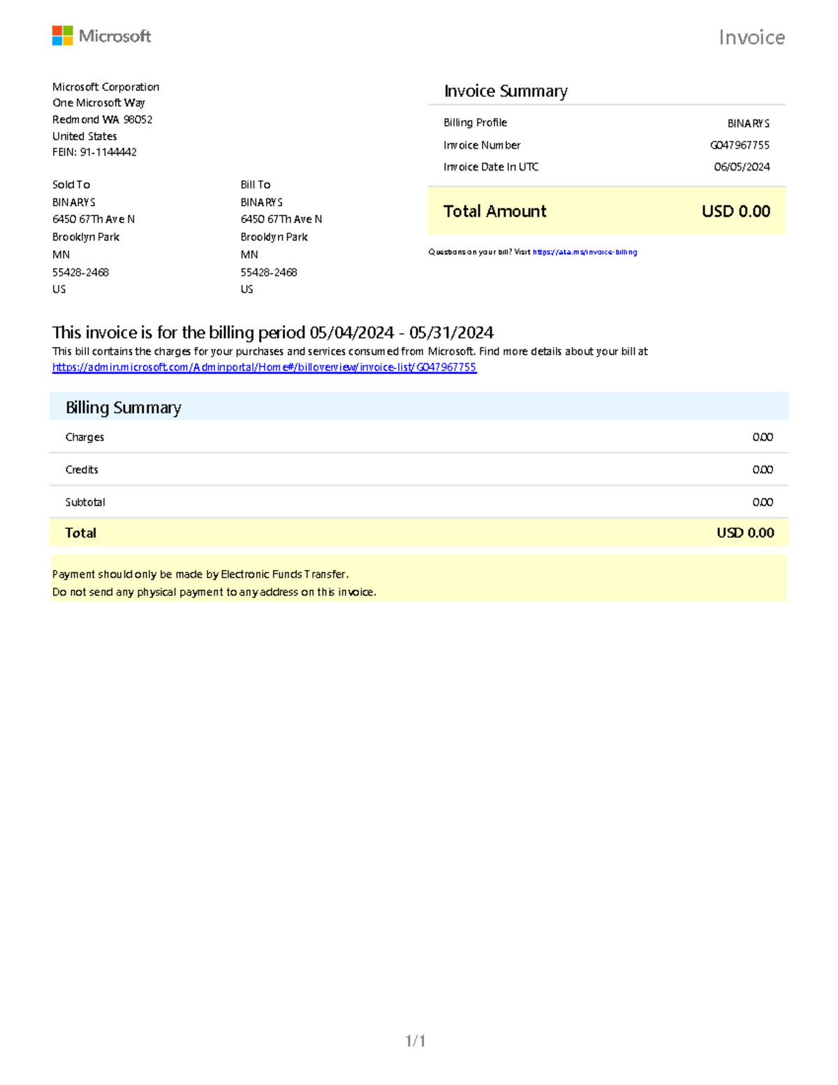 G047967755 6aeed7e17e344bb79ab8f3d06e68ad02 - Invoice Microsoft ...