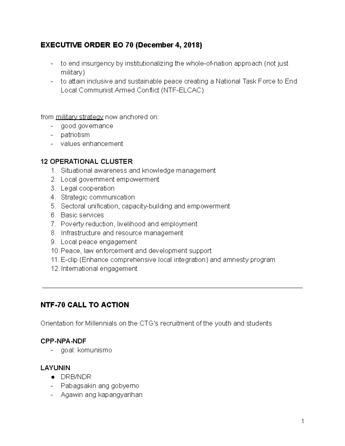 NSTP- Seminar-2 - This is for NSTP-CWTS 1st year students. - EXECUTIVE ...