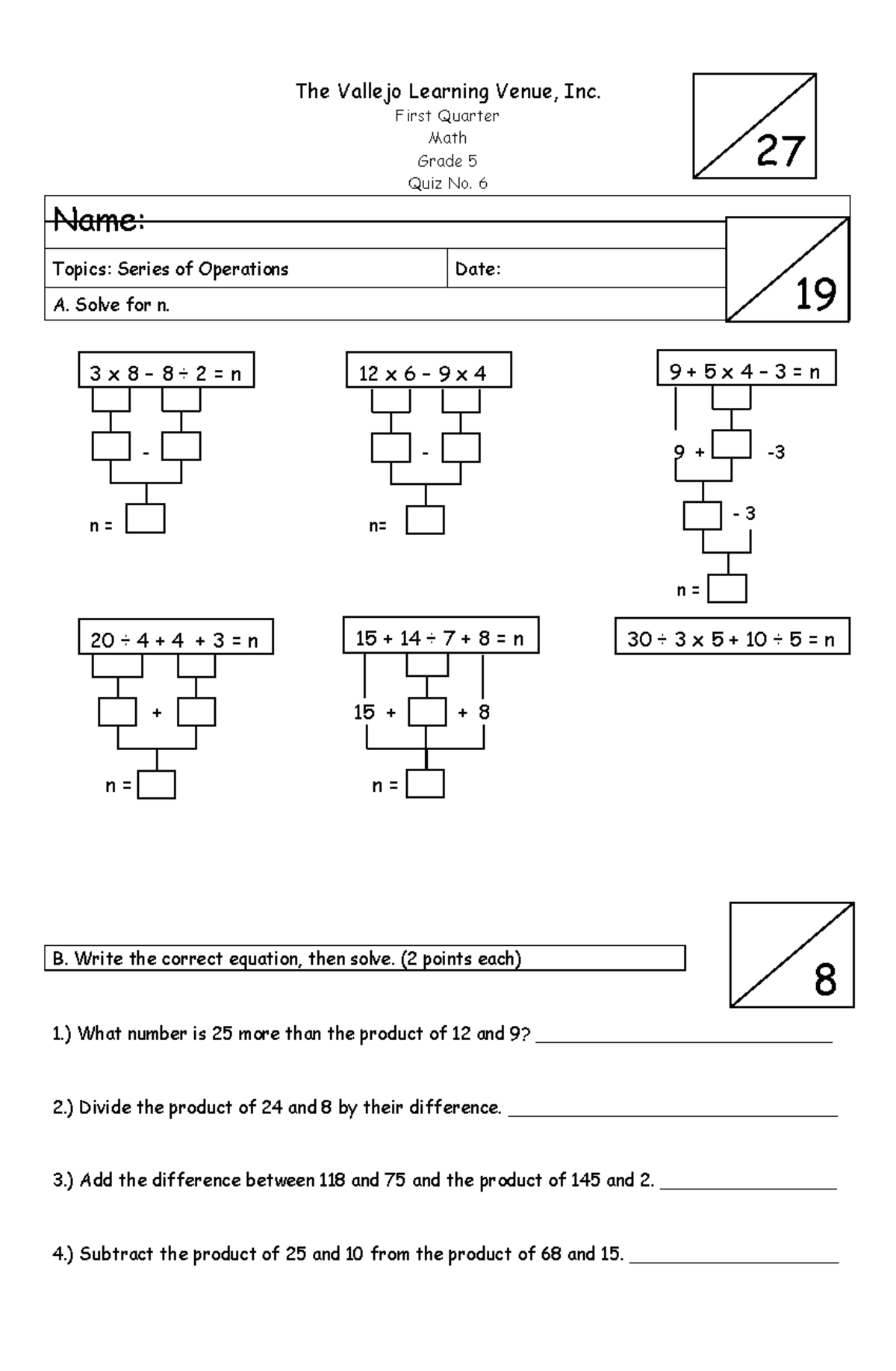 1st Q - Math 5 - Q6 - Lecture - The Vallejo Learning Venue, Inc. First ...