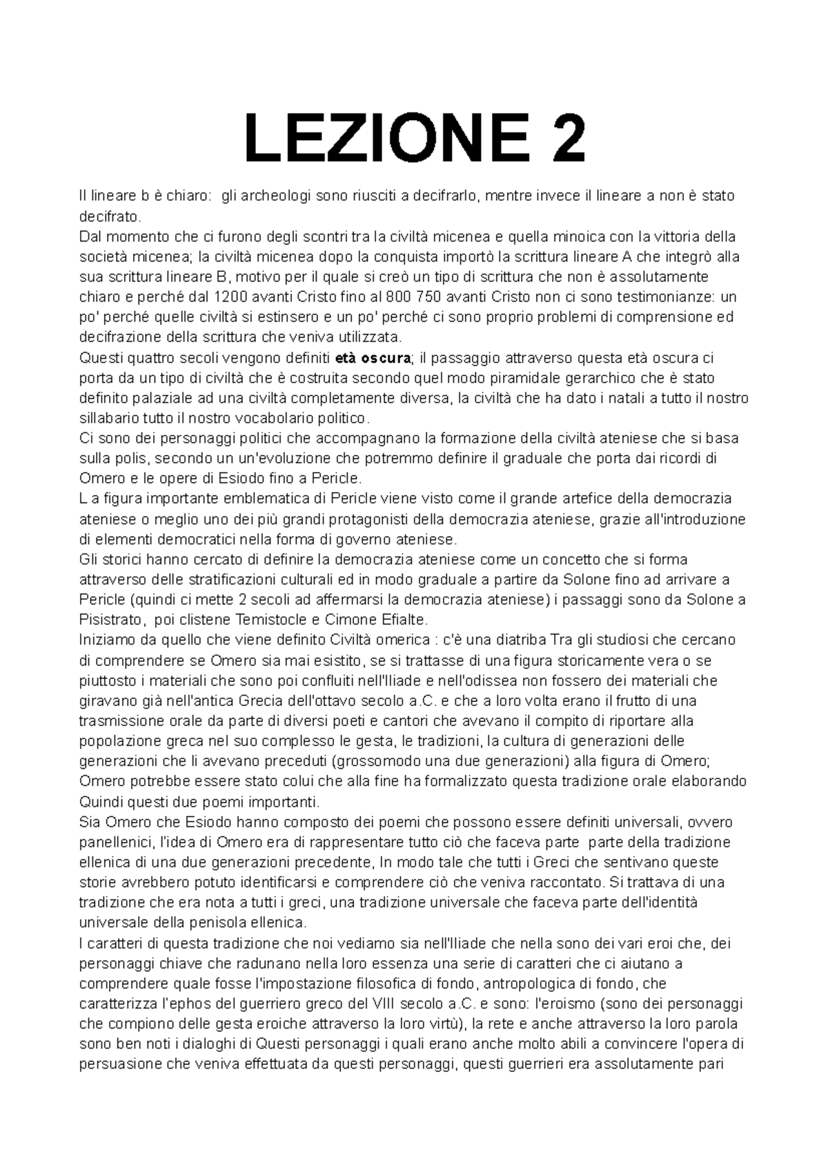 Storia dd tot - LEZIONE 2 Il lineare b è chiaro: gli archeologi sono ...