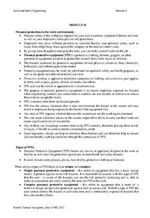 ISE Module 5 - ISE Notes - Industrial Safety Engineering Module 5 ...