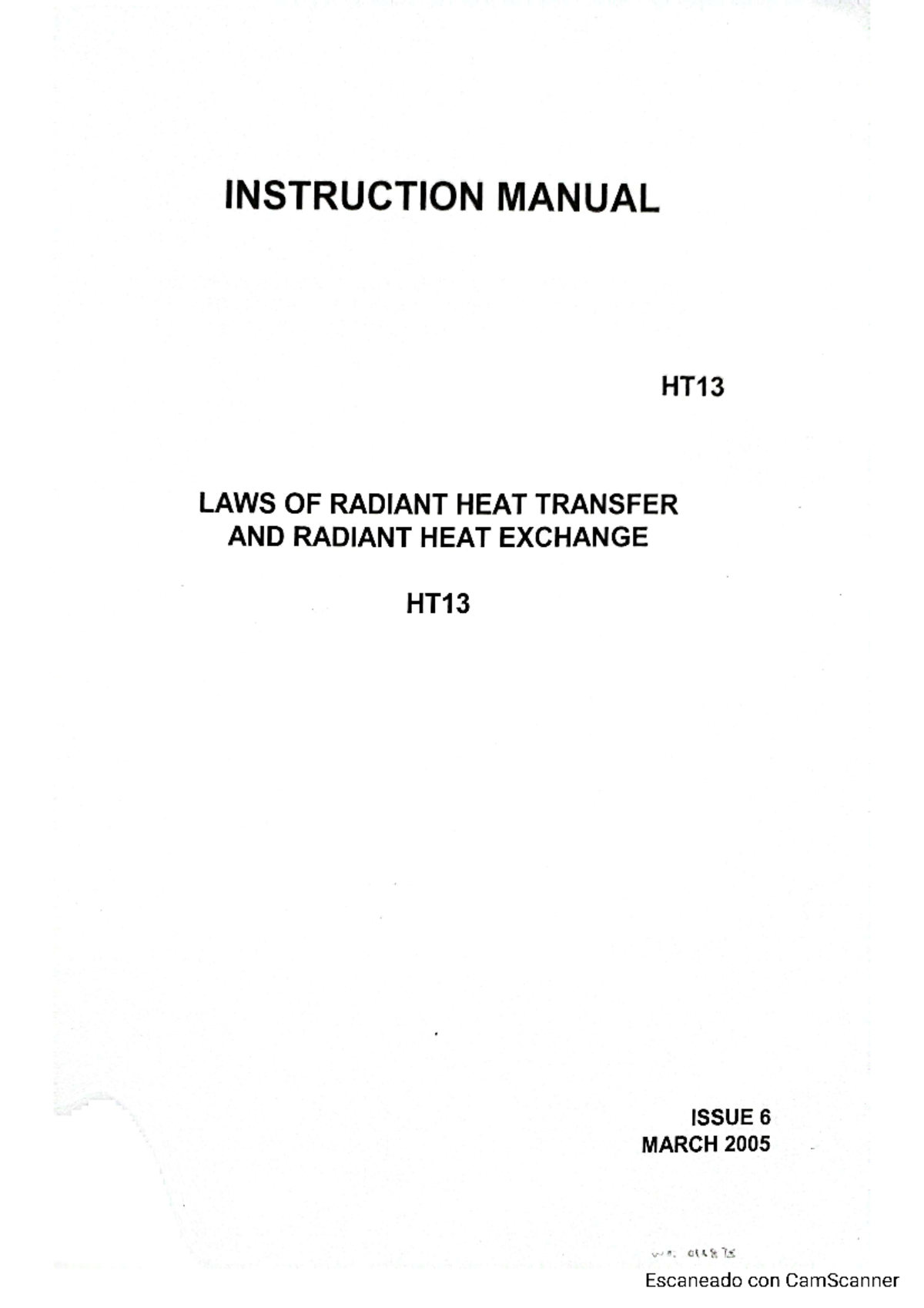 HT13 LOWS OF Radiant HEAT Transfer - Diseño de Intercambiadores de ...