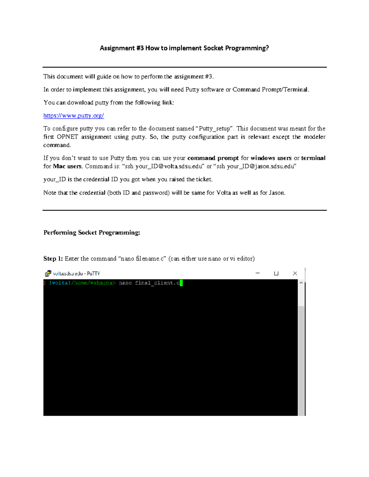 Socket Process Guide - Assignment #3 How to implement Socket ...
