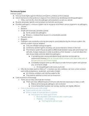 MCDB 1B Exam 1 Review - Summary Introductory Biology II-Physiology - MCDB 1B Exam 1 Review ...