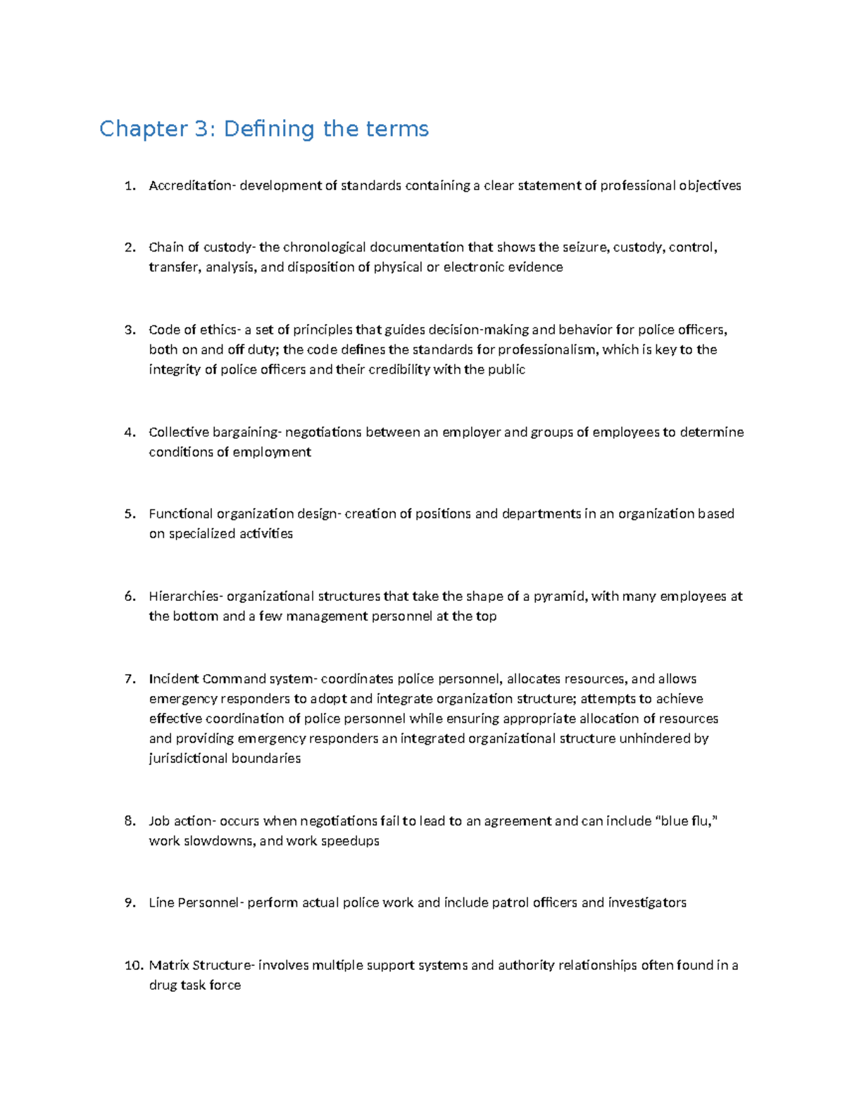 Chapter 3 defining the terms - Chapter 3: Defining the terms 1 ...