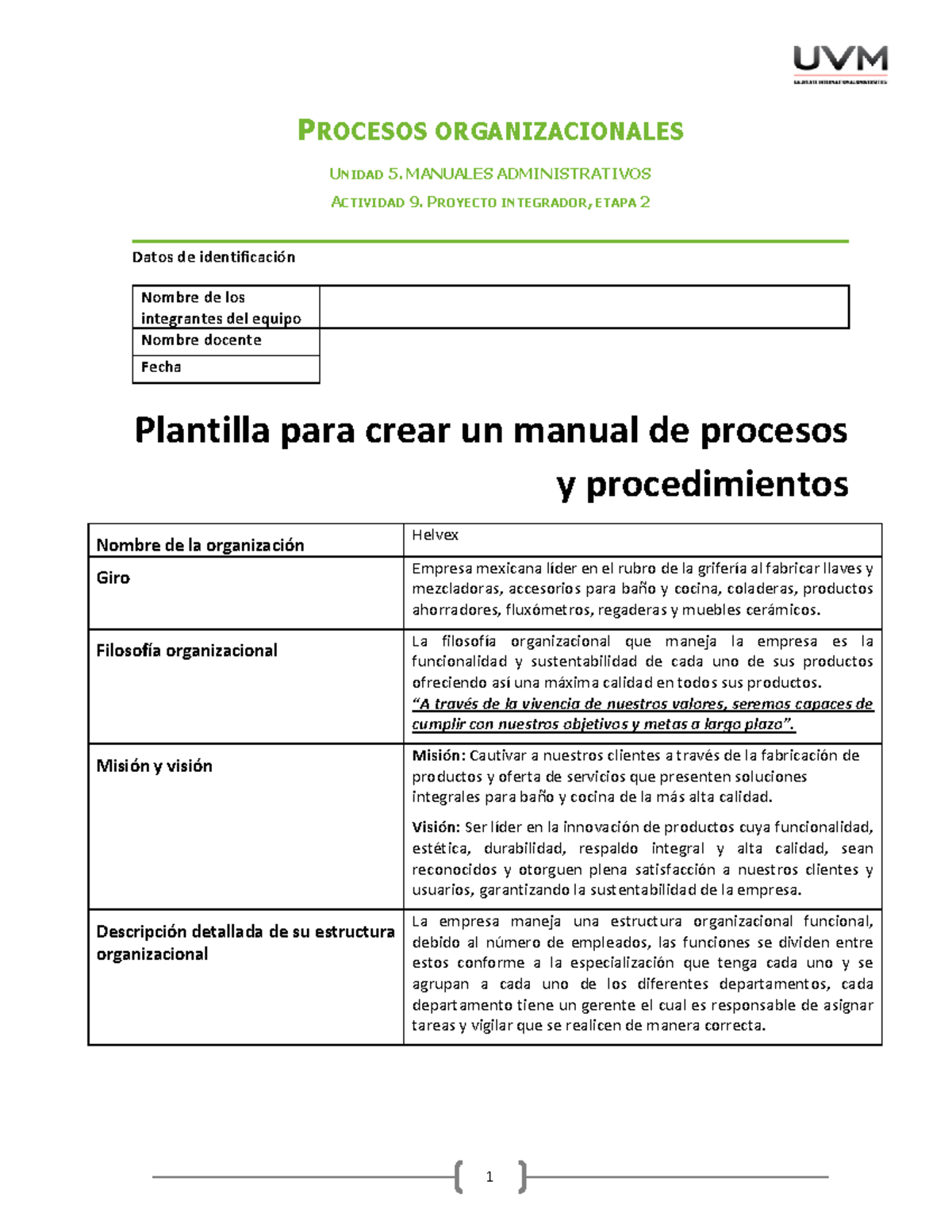 U5 Plantilla para crear manual de procesos y procedimientos-1 ...