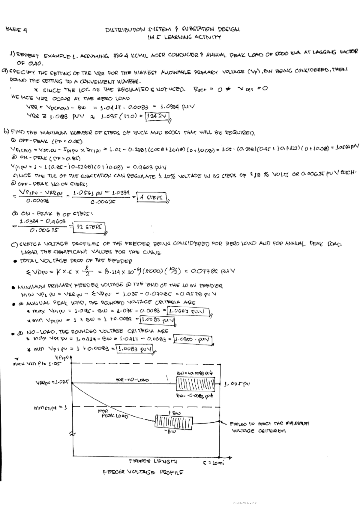 Distribution System Activity 5 - BS Electrical Engineering - NVSU - Studocu