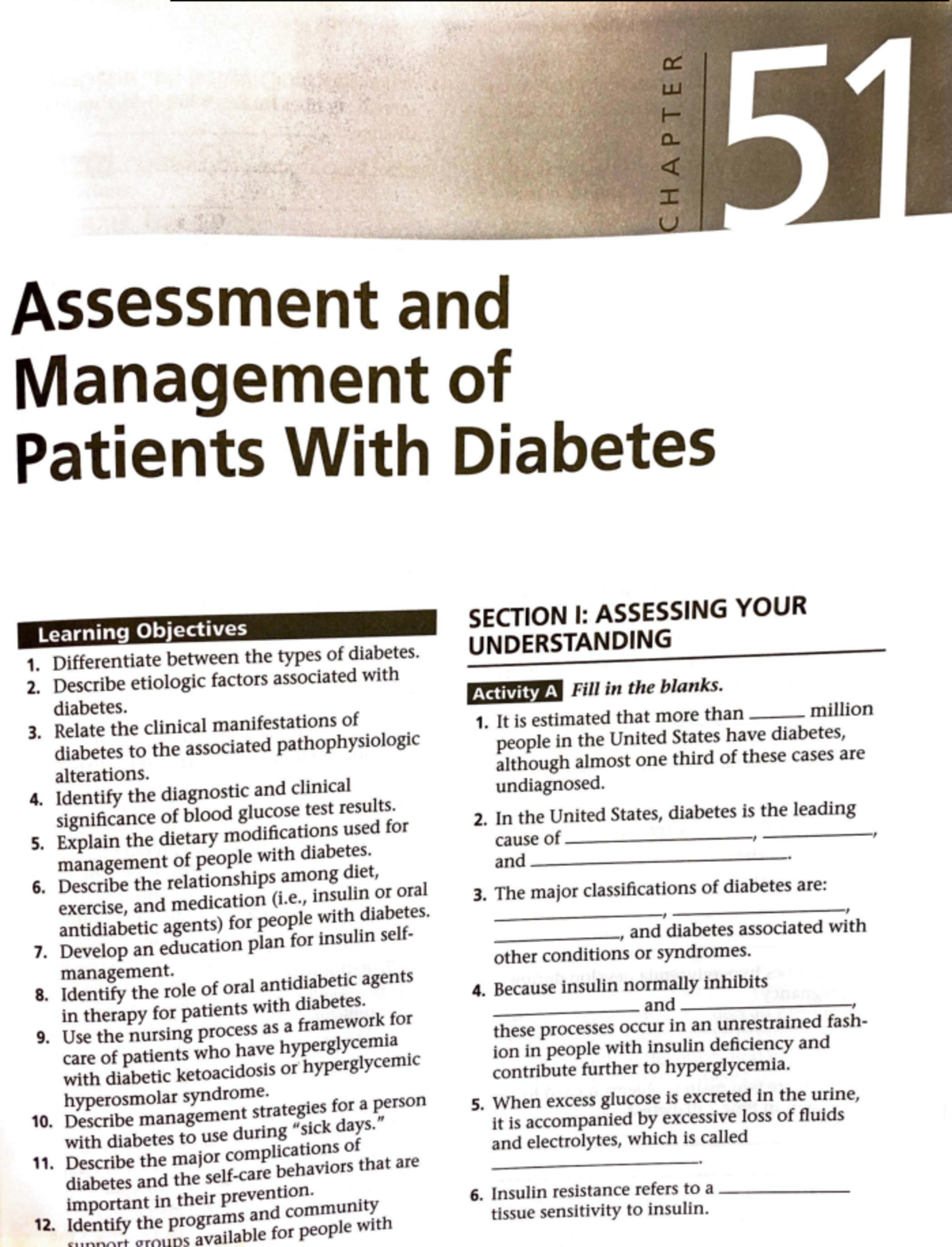 Diabetes Chp 51 - Assessment and Management of Patients With Diabetes ...