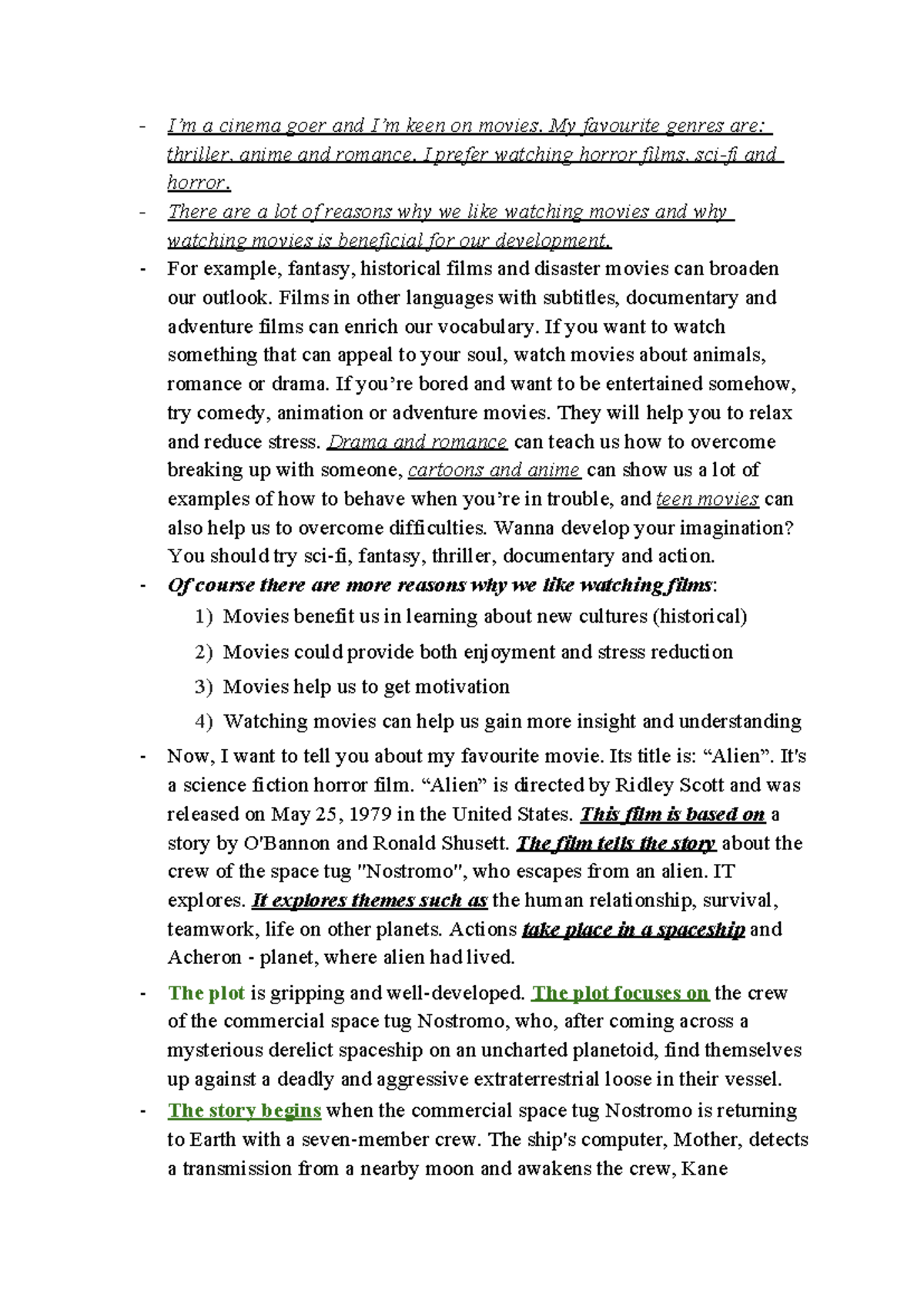 27 03 Film Review - rthth - I’m a cinema goer and I’m keen on movies ...