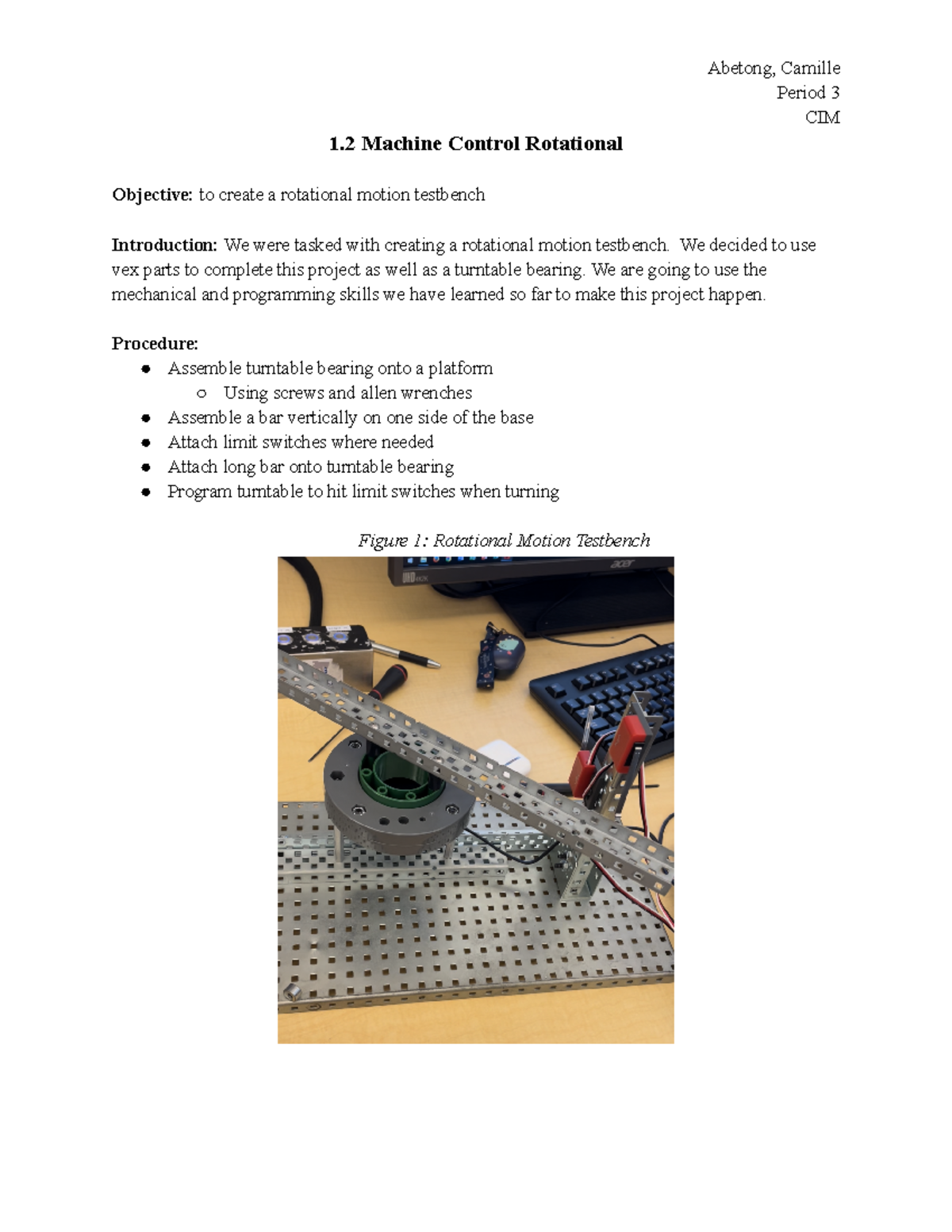 1.2 Machine Control Rotational - Abetong, Camille Period 3 CIM 1 ...