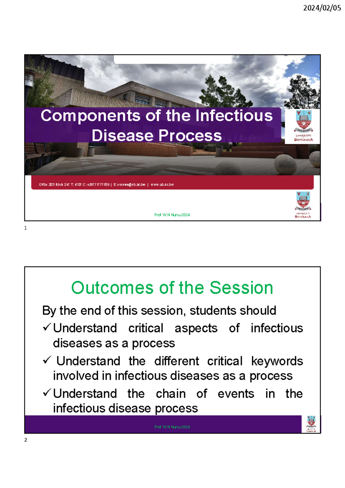 02 Components of the infectious disease process - Components of the ...
