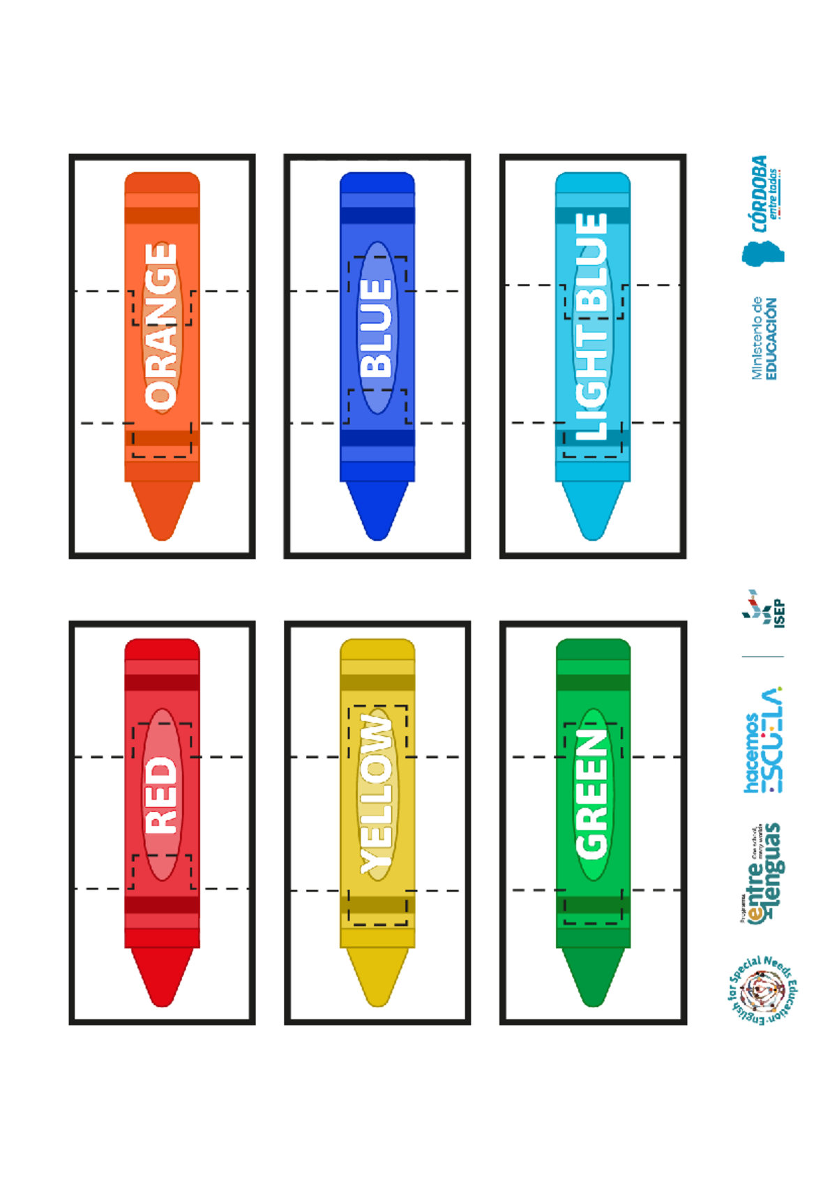 Imprimible Crayones DE Colores Puzzle - Inglés - Studocu