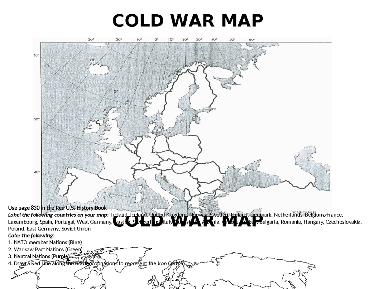 Cold War Map Activity - WKN[OJSNAVO[QA[SDLFV[QEJNRWGV - COLD WAR MAP ...