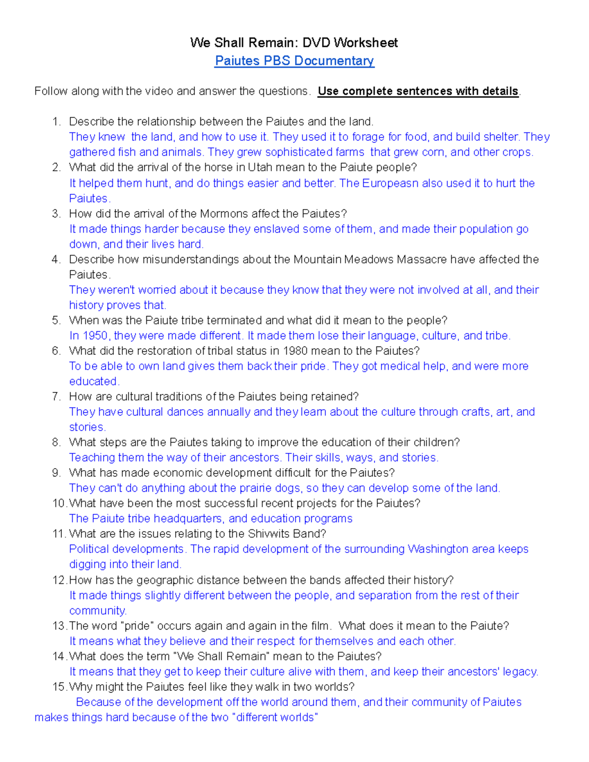 Brooklyn Odei (B7) Pauites - We Shall Remain Video Notes - We Shall ...