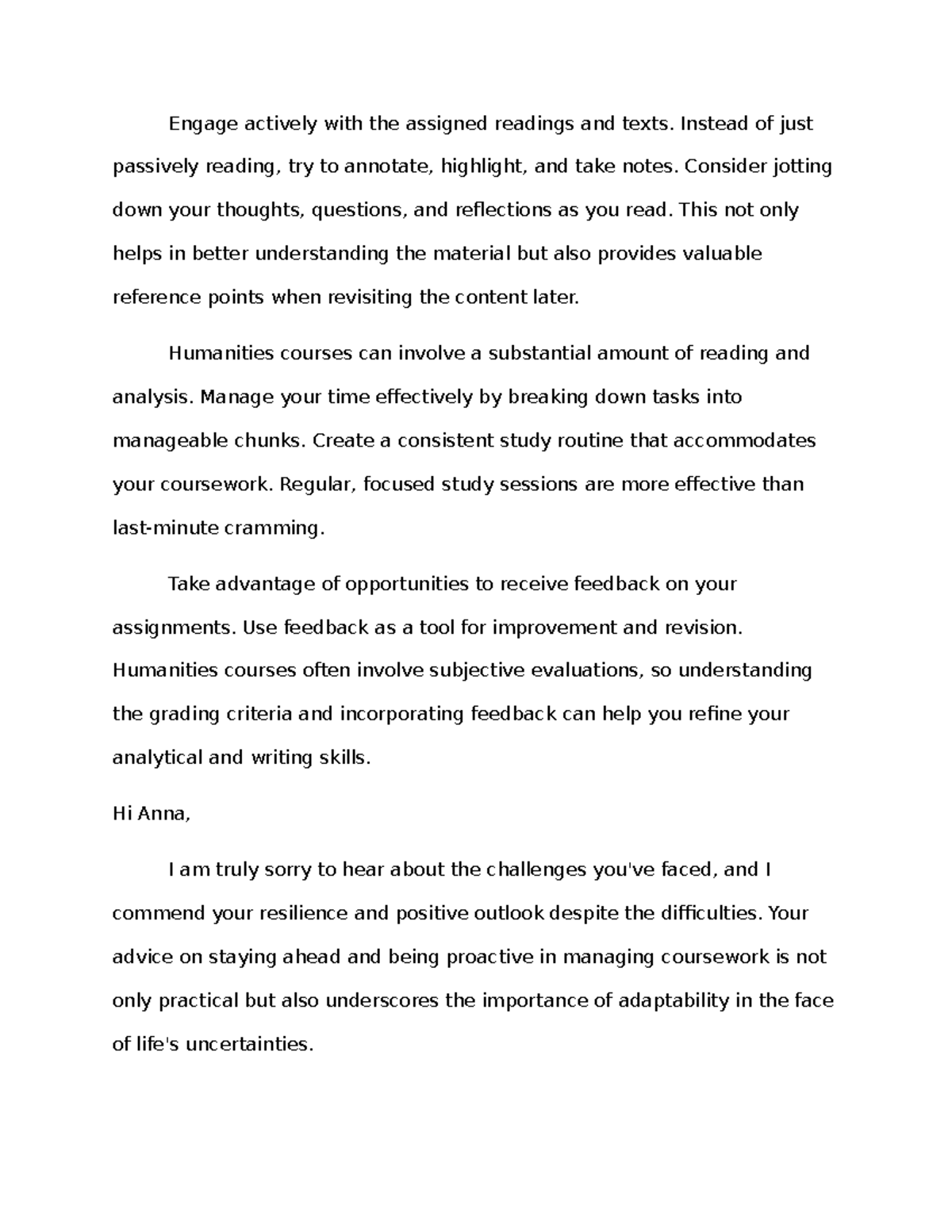 HUM 200 Module 8 - Engage actively with the assigned readings and texts. Instead of just ...