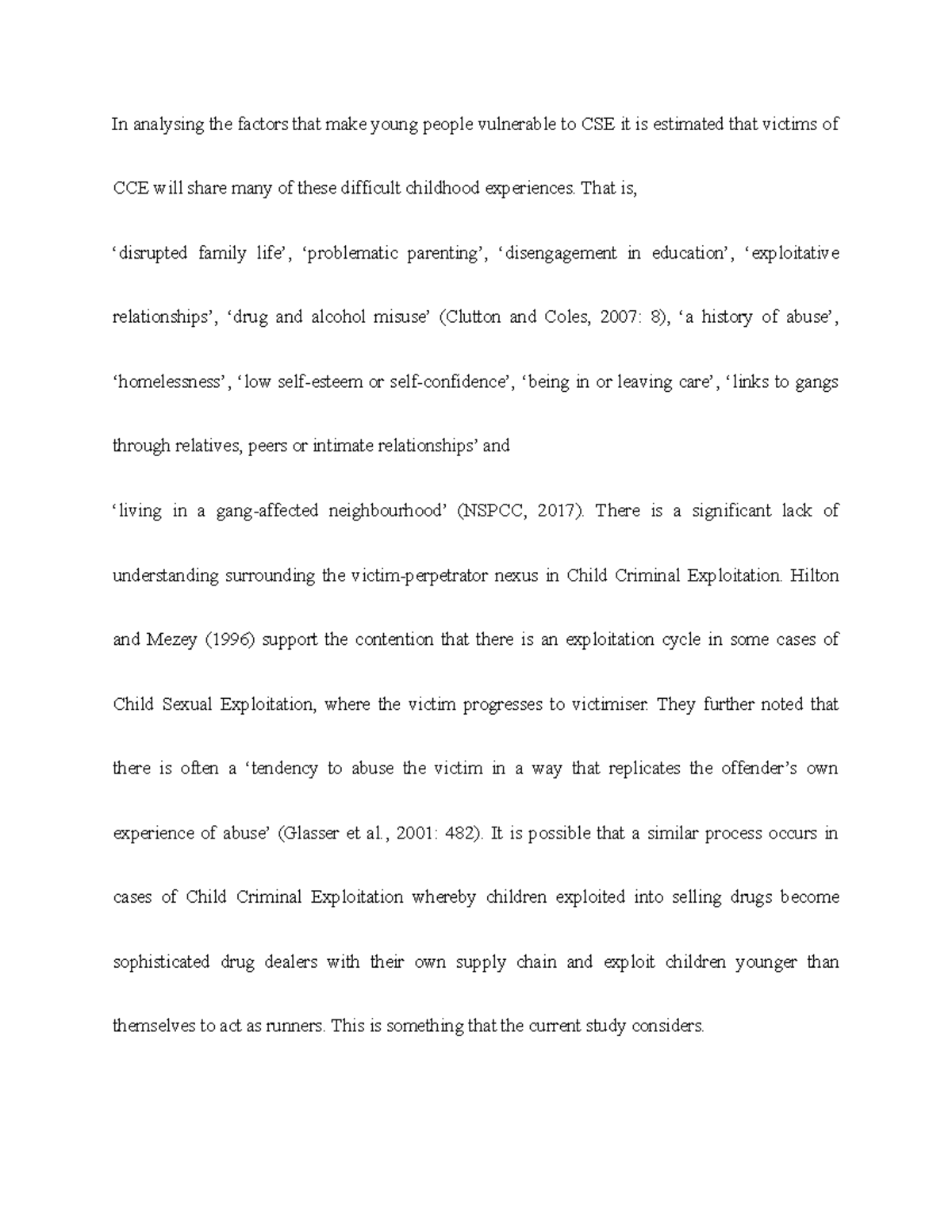 CG67 - notes - In analysing the factors that make young people ...