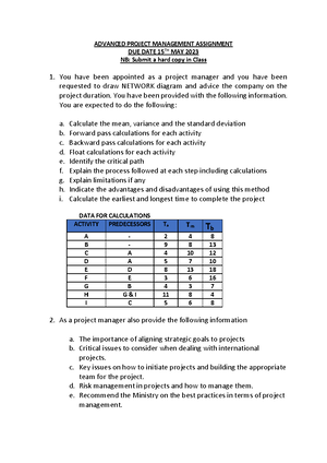 [Solved] Identify the various stakeholders involved in a project - Advaced Project Management ...