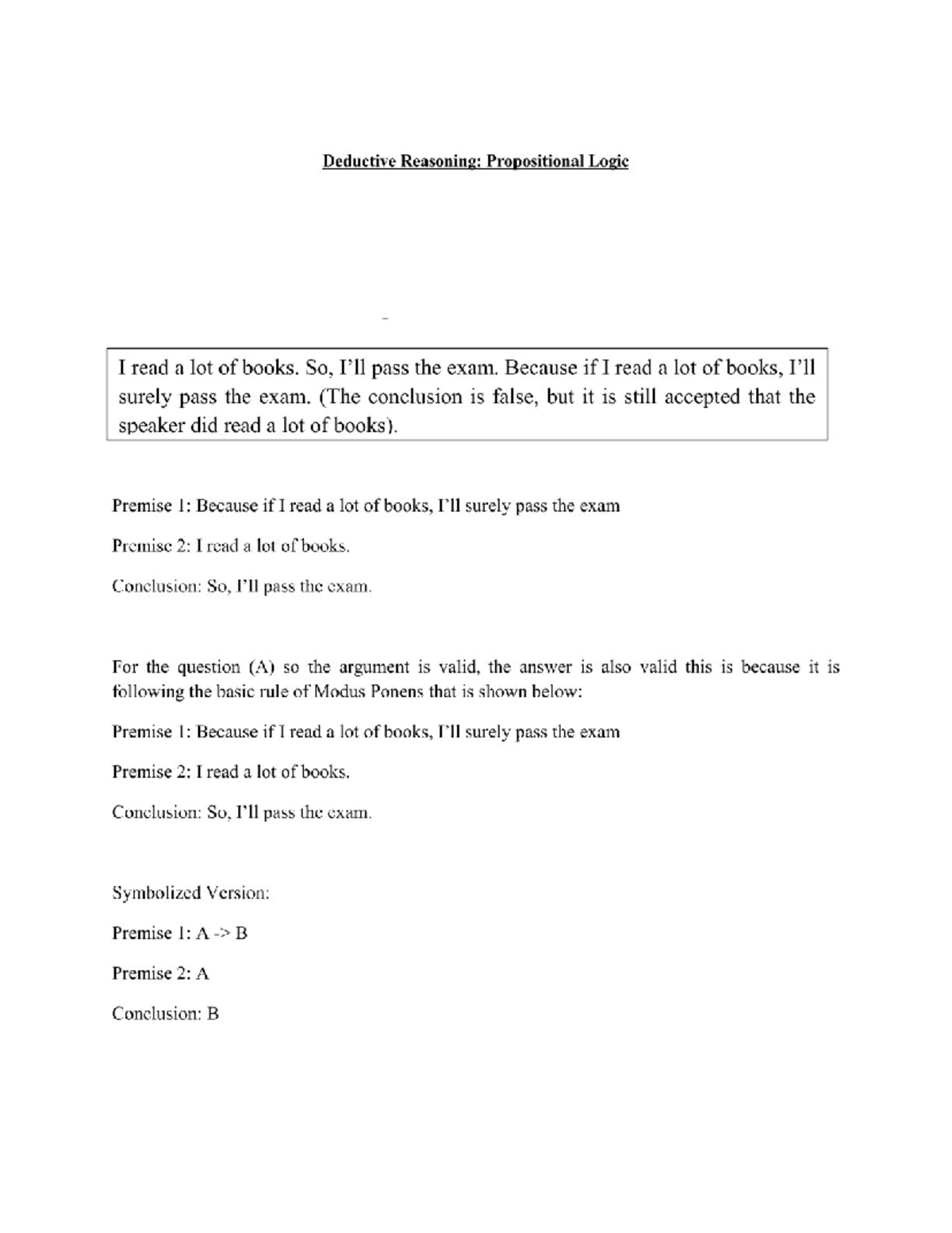 Logical Exercise - Logical Studies - Studocu