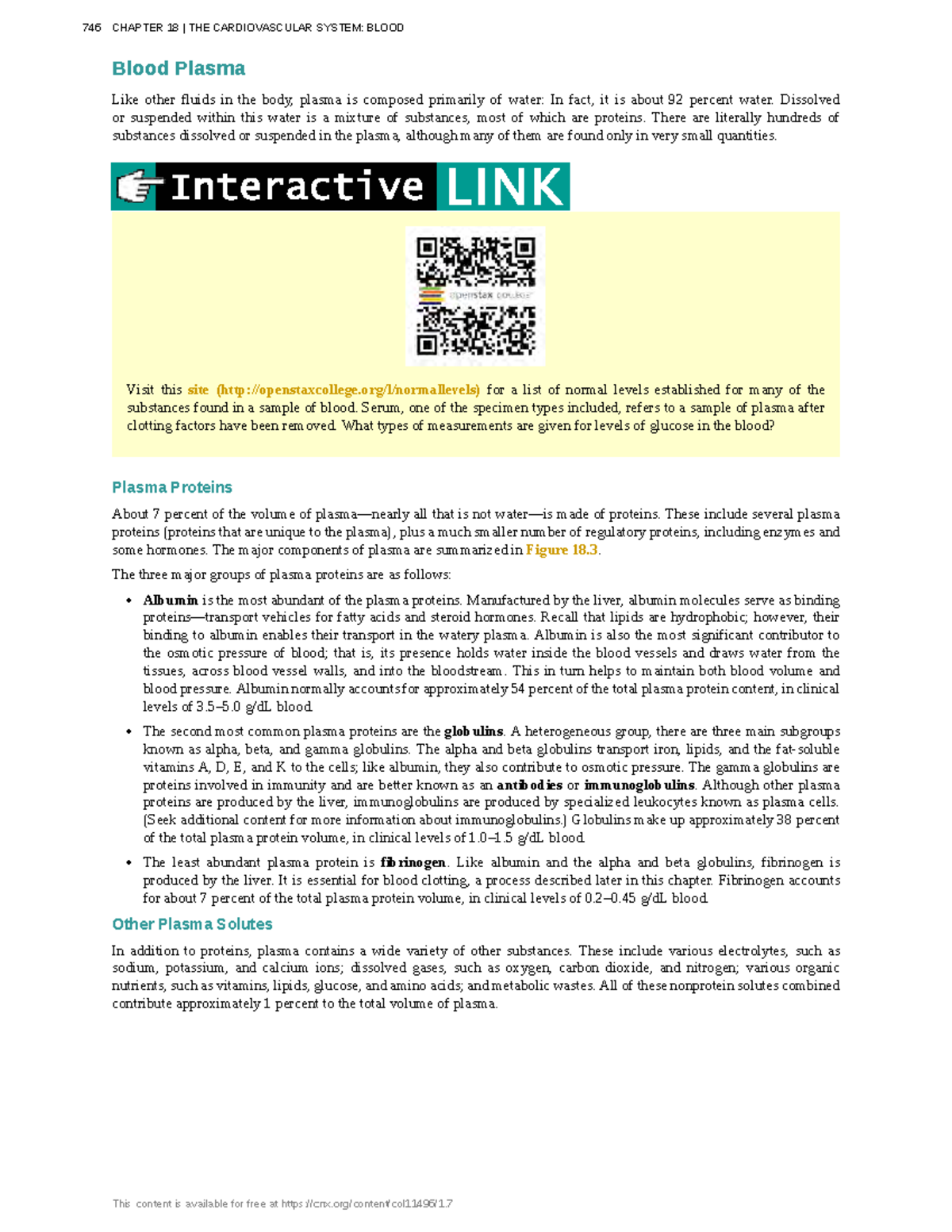 Anatomy-physiology-252 - Blood Plasma Like other fluids in the body ...
