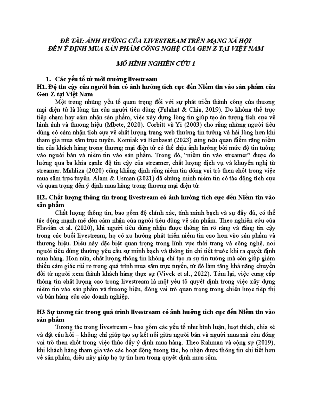 ĐỀ-TÀI - êfefefefefef - ĐỀ TÀI: ẢNH HƯỞNG CỦA LIVESTREAM TRÊN MẠNG XÃ ...