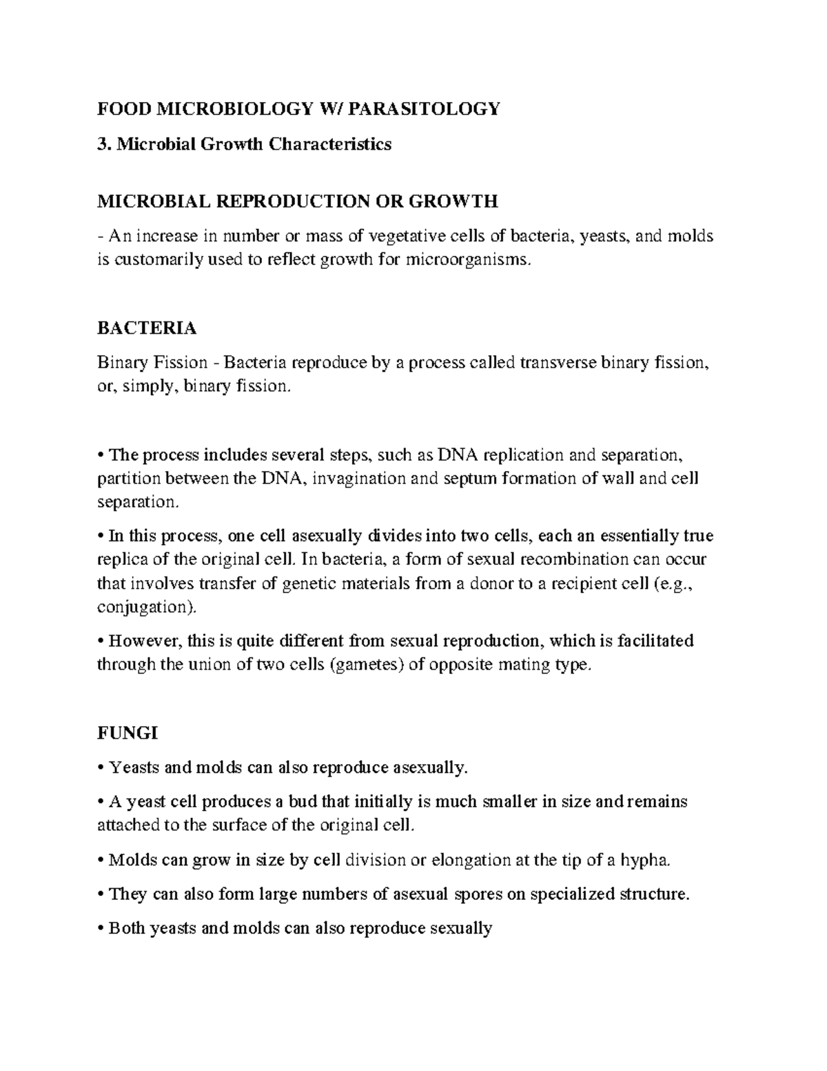 3 Microbial Growth Characteristics - FOOD MICROBIOLOGY W/ PARASITOLOGY ...