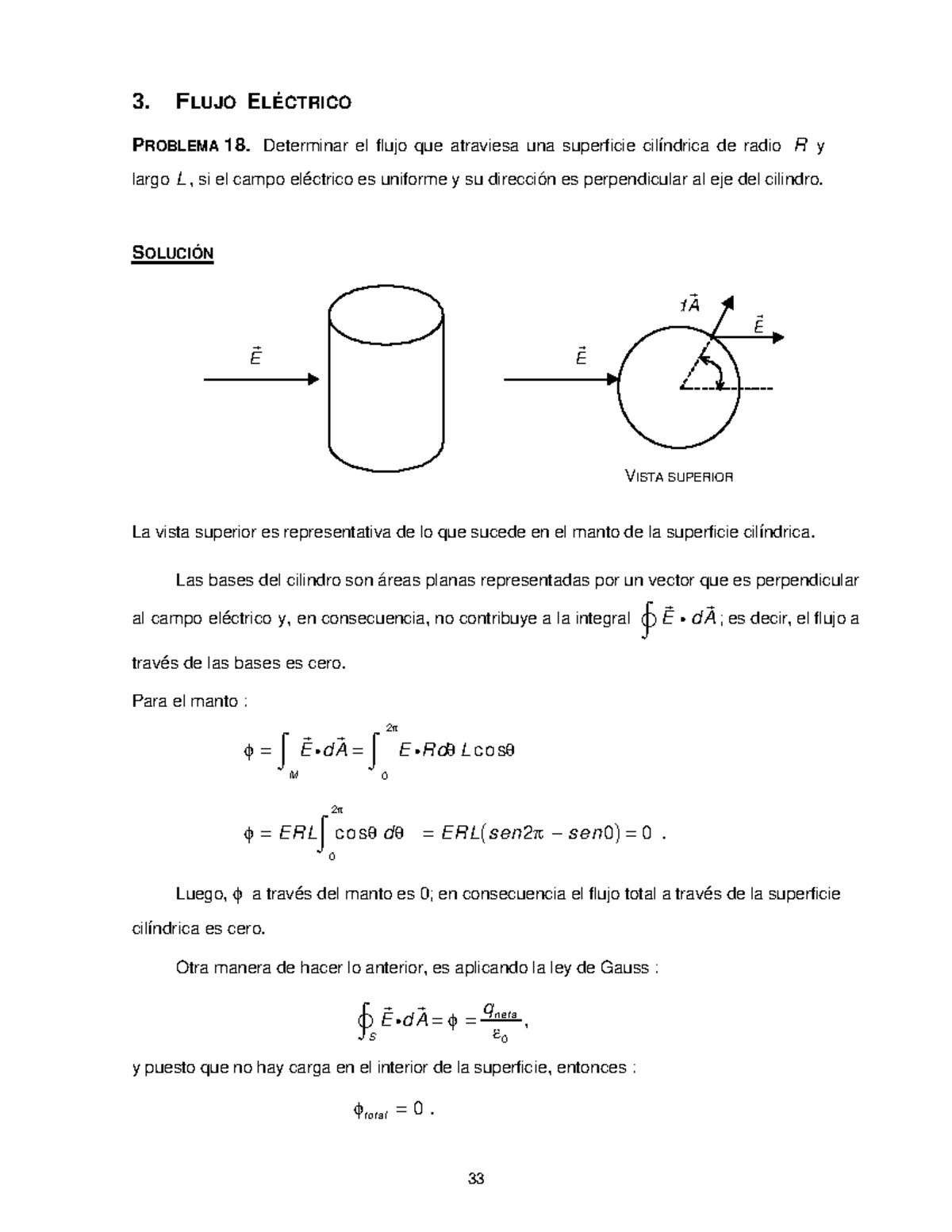 Flujo Electrico - 33 3. FLUJO ELÉCTRICO PROBLEMA 18. Determinar el ...