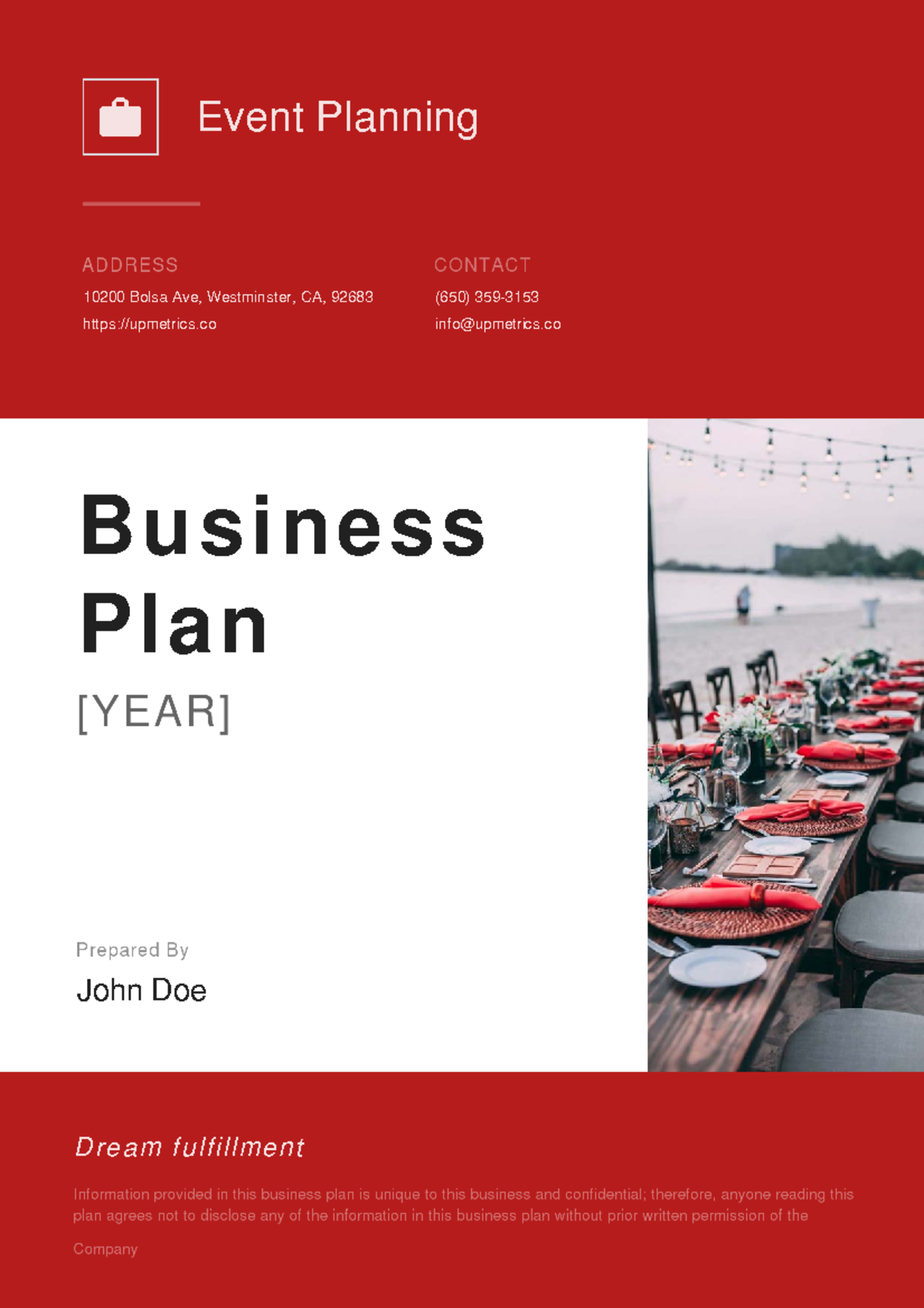 Event planning business plan example - Event Planning 10200 Bolsa Ave ...