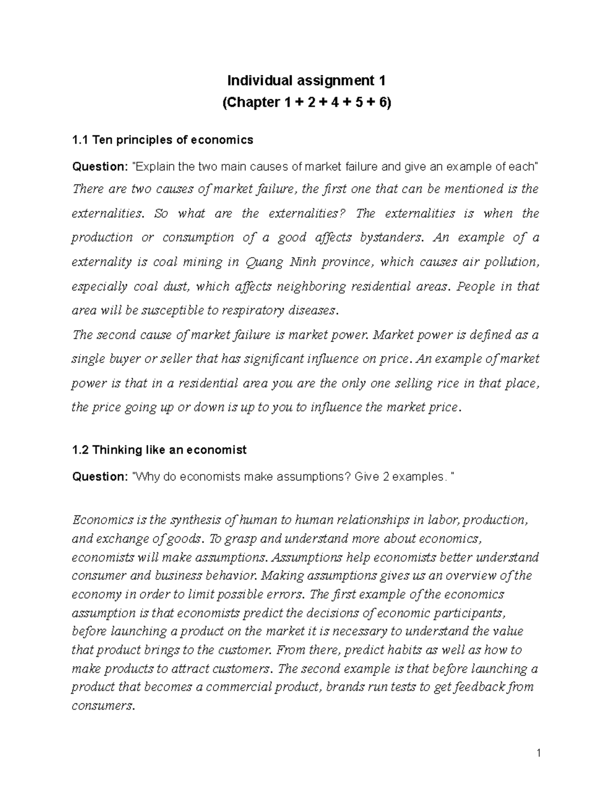 Individual assignment 1 IB1610 ECO111 Nguyen Tan Dat SS160529 ...