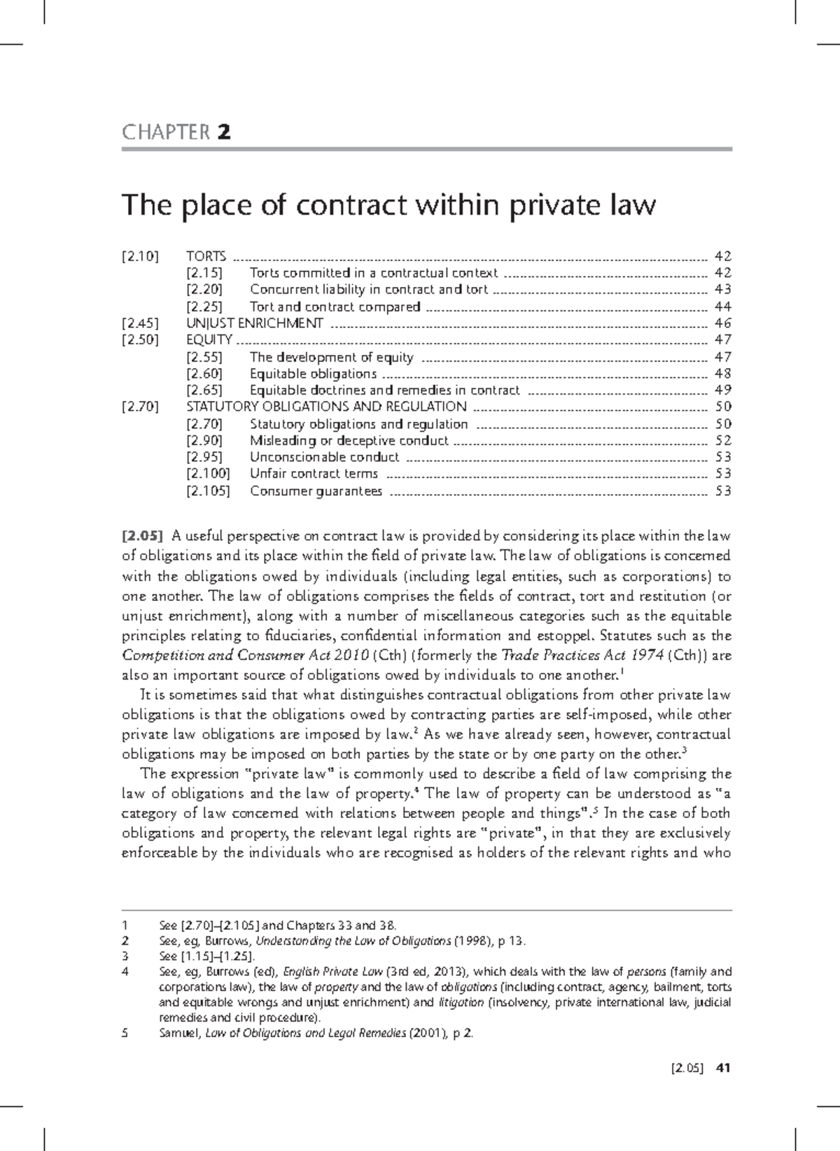 Contracts Textbook paras 2 - CHAPTER 2 The place of contract within private law [2] TORTS - Studocu