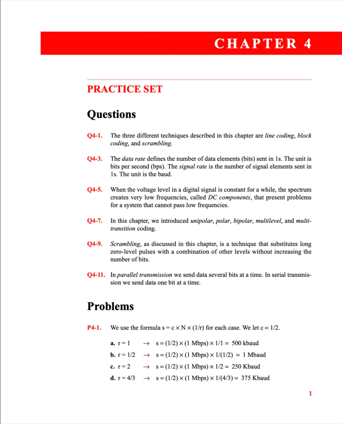 Chapter 4-data comm - The answer solution for data commination networking 5th edition book - Studocu