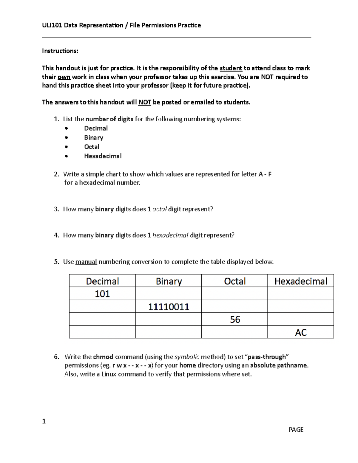Uli101 Week4 Practice Uli Course 2020 2021 Week 4 This Is An Activity Based On Unix And Linux