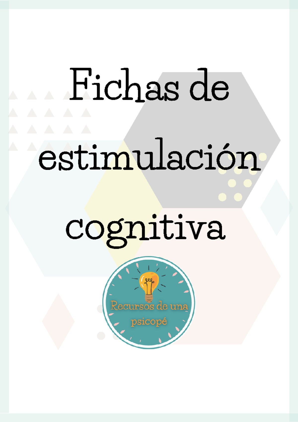 Fichas de estimulación cognitiva - Fichas de estimulación cognitiva ...