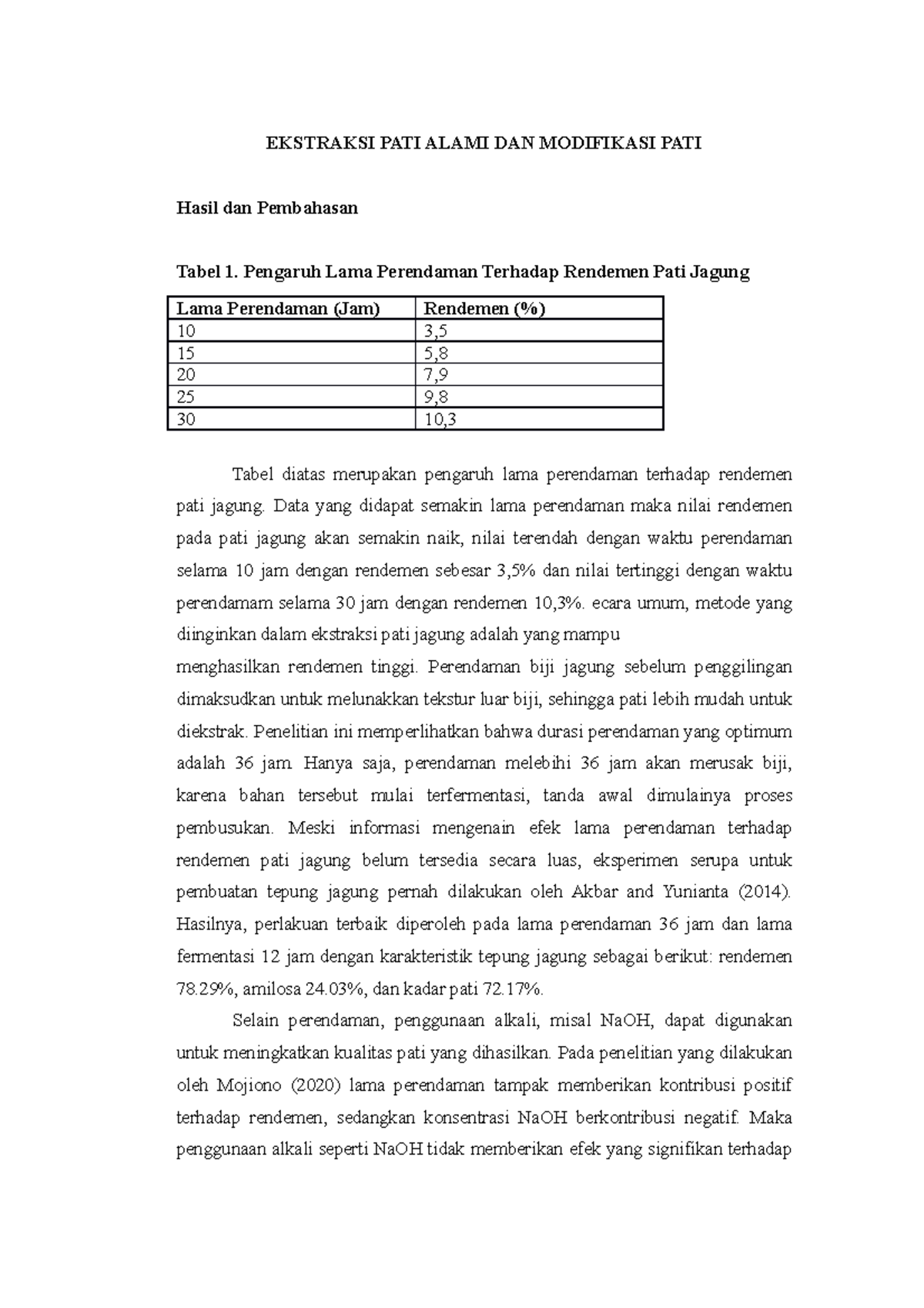 Ekstraksi Pati dan Modifikasi bagian 2 - EKSTRAKSI PATI ALAMI DAN ...