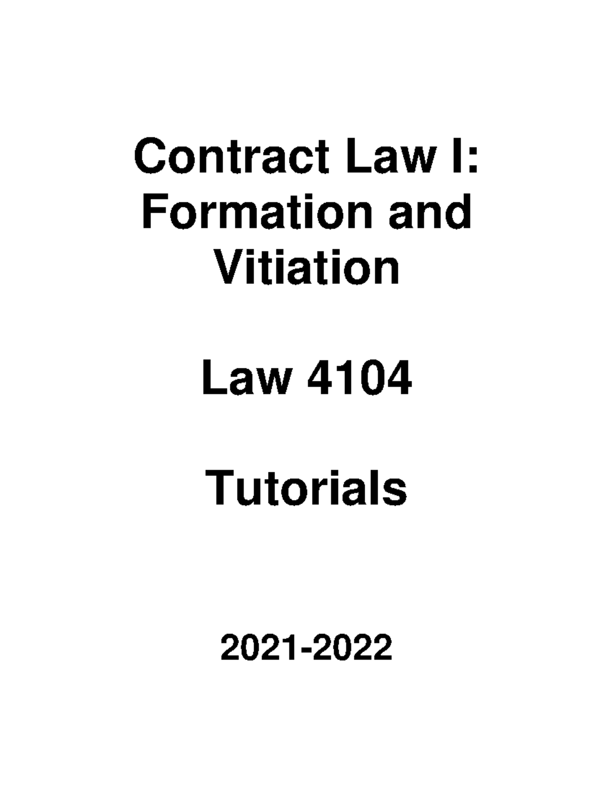 2021-22 Tutorials Law 4104 - SPA4000 - QMUL - Studocu