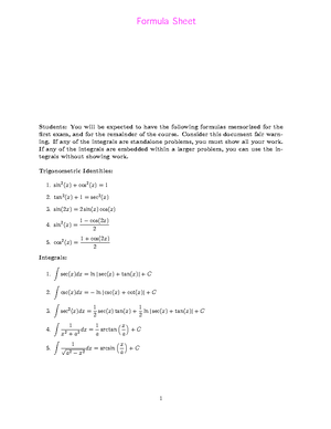 Math2300 u Sub - u-Substitution - Math 2300: Calculus II Practicing ...