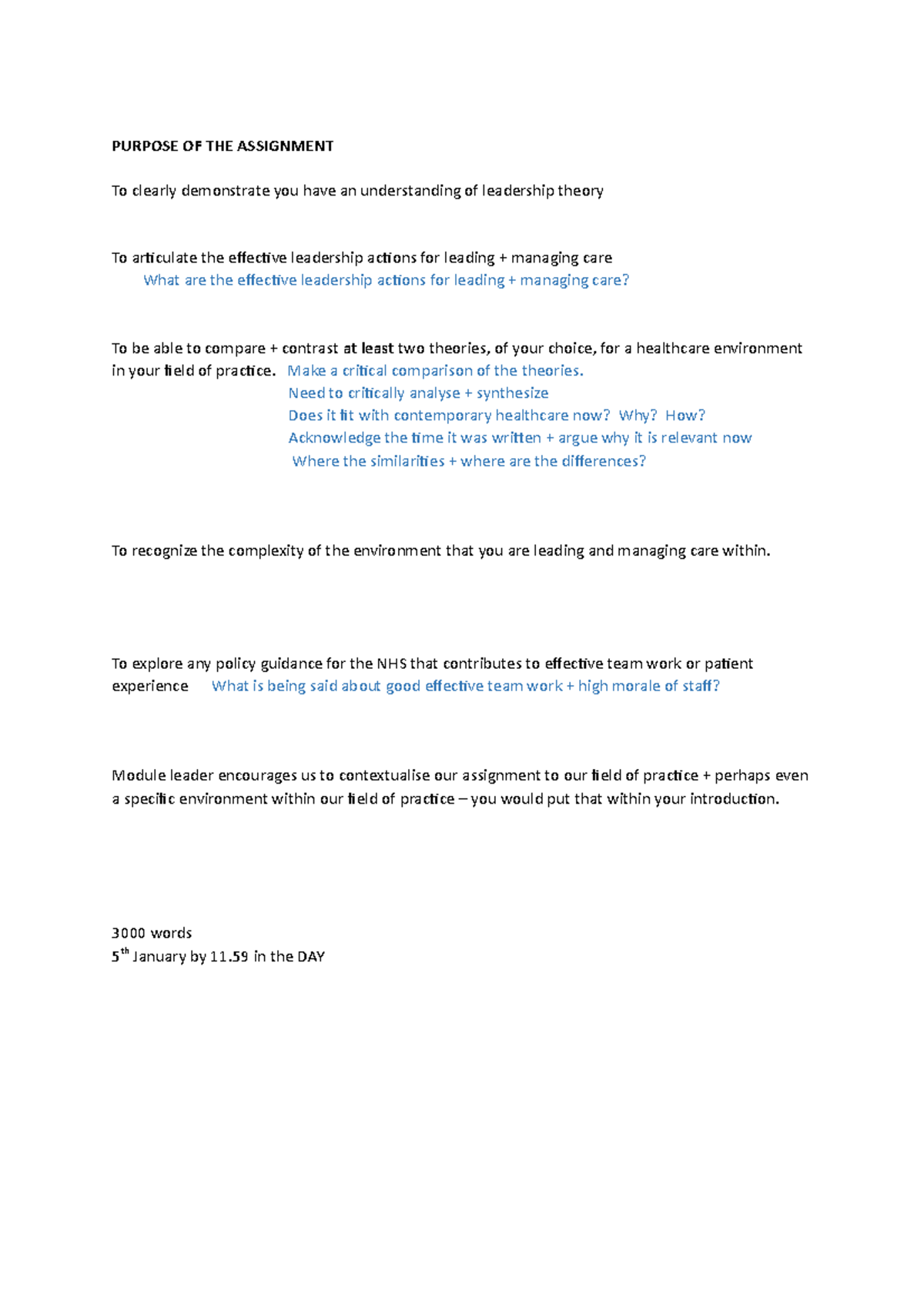 Assignment Guidance - PURPOSE OF THE ASSIGNMENT To clearly demonstrate ...