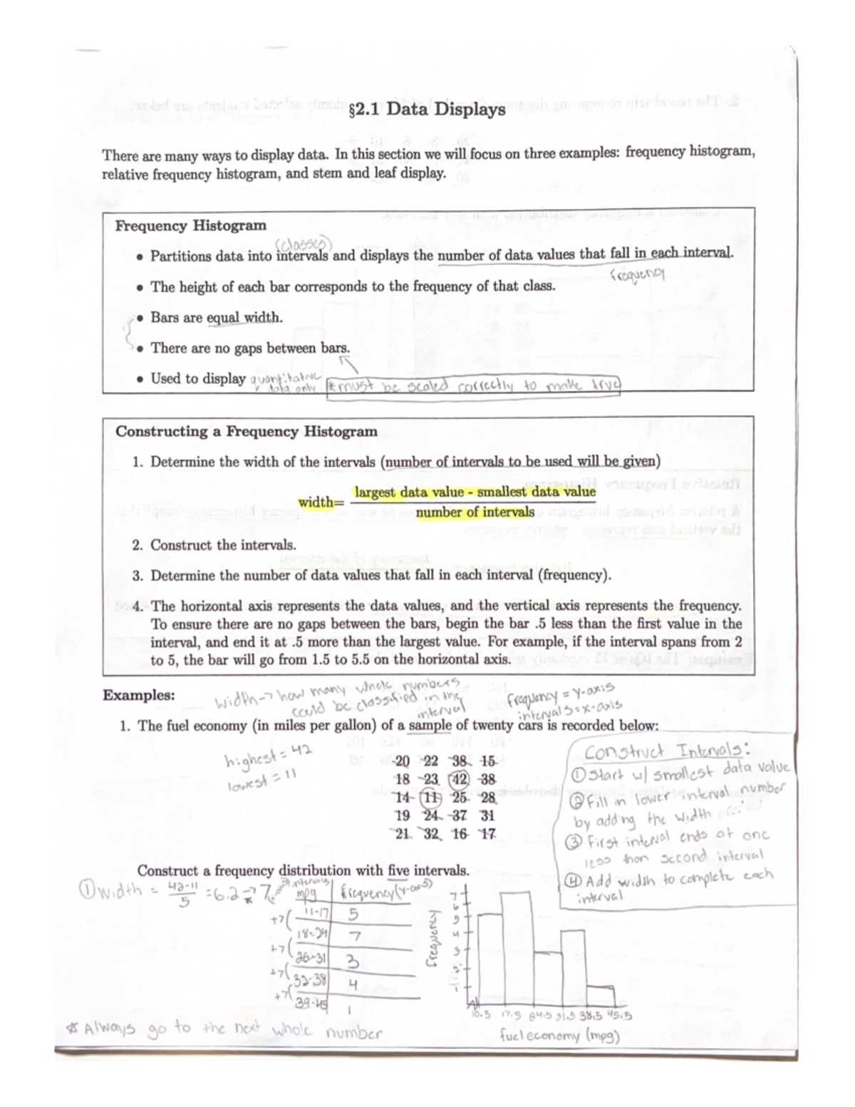 Statistics Data Displays - MAT 126 - Studocu