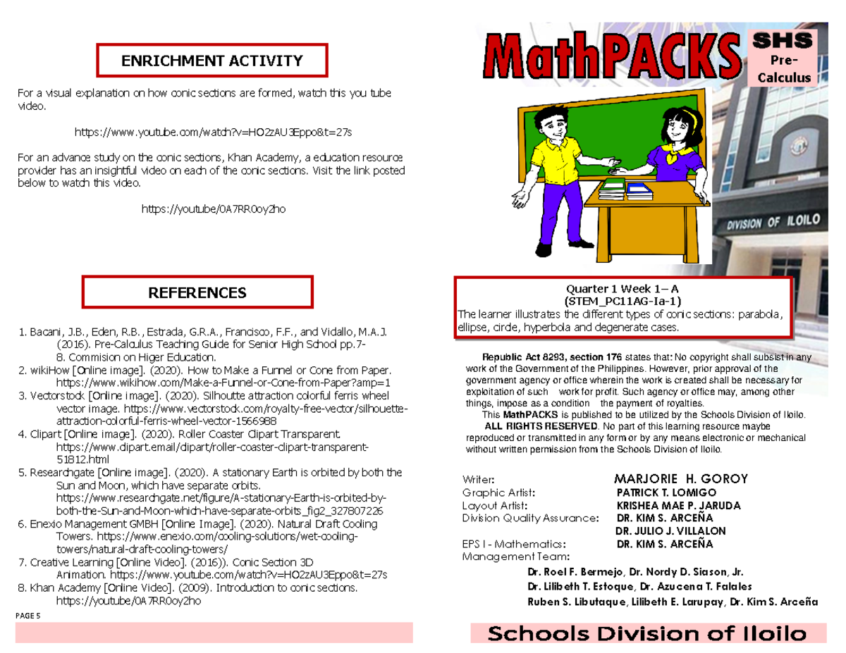 Module 1 Precal Conic sections - For a visual explanation on how conic ...