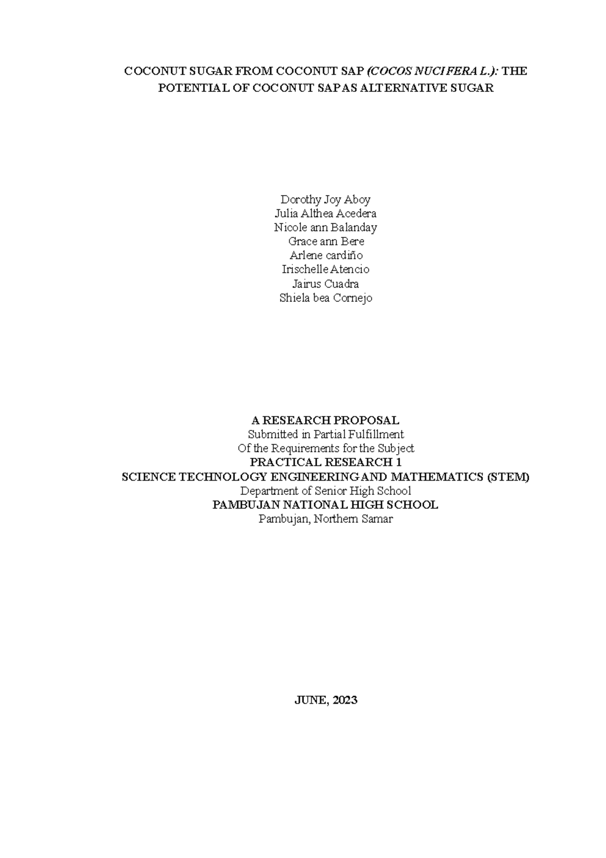 Prelim-cocosugar - It's all about the coconut sap sugar - i COCONUT ...