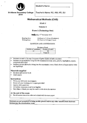 Mathematics Methods Unit 1&2 Study Notes - Mathematical Methods Unit 1 ...
