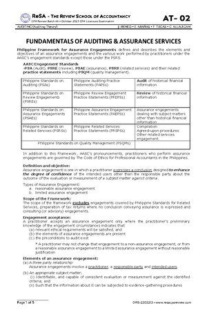 Notes in operations aud - Notes in operations aud Chapter 1 ...