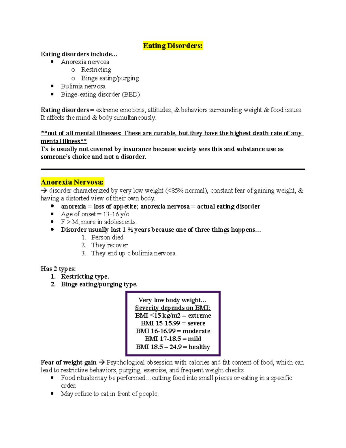 Eating Disorders (ch - N383 - Eating Disorders: Eating disorders ...
