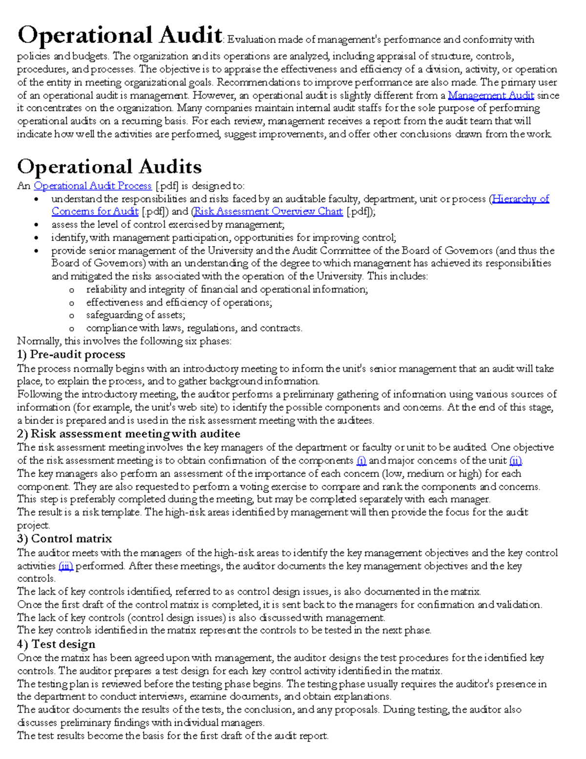 Pdfcoffee - overview of operations auditing - AY Abdo ulaye M Yansa ne ...