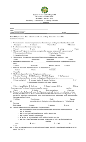 Lesson Plan in Personal Development 1st Quarter - Lesson Plan in ...