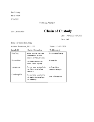 Assembly line justice - Ben Pittsley Mr. Murphy CJC 250 2/15/ Assembly ...