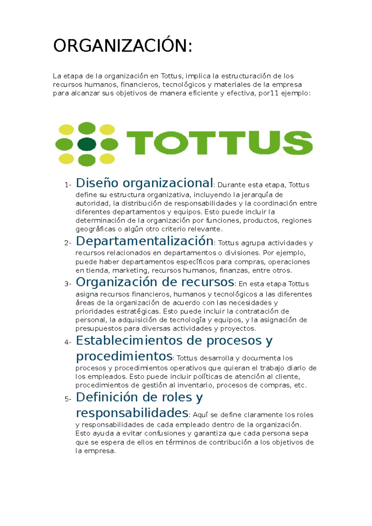 Organización - dsfsf - ORGANIZACIÓN: La etapa de la organización en ...