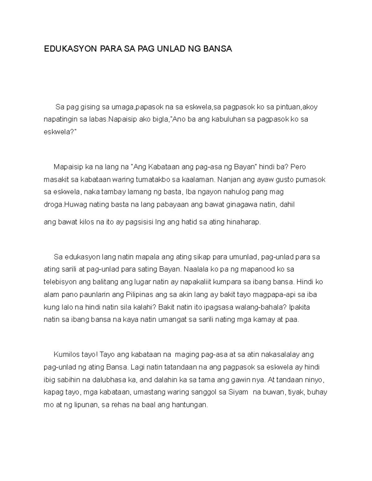 Pormal na sanaysay - This study is favorably dedicated to our dear ...