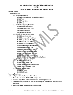 Module 6 - Introduction to Epidemiology Part 1. revised - Central ...