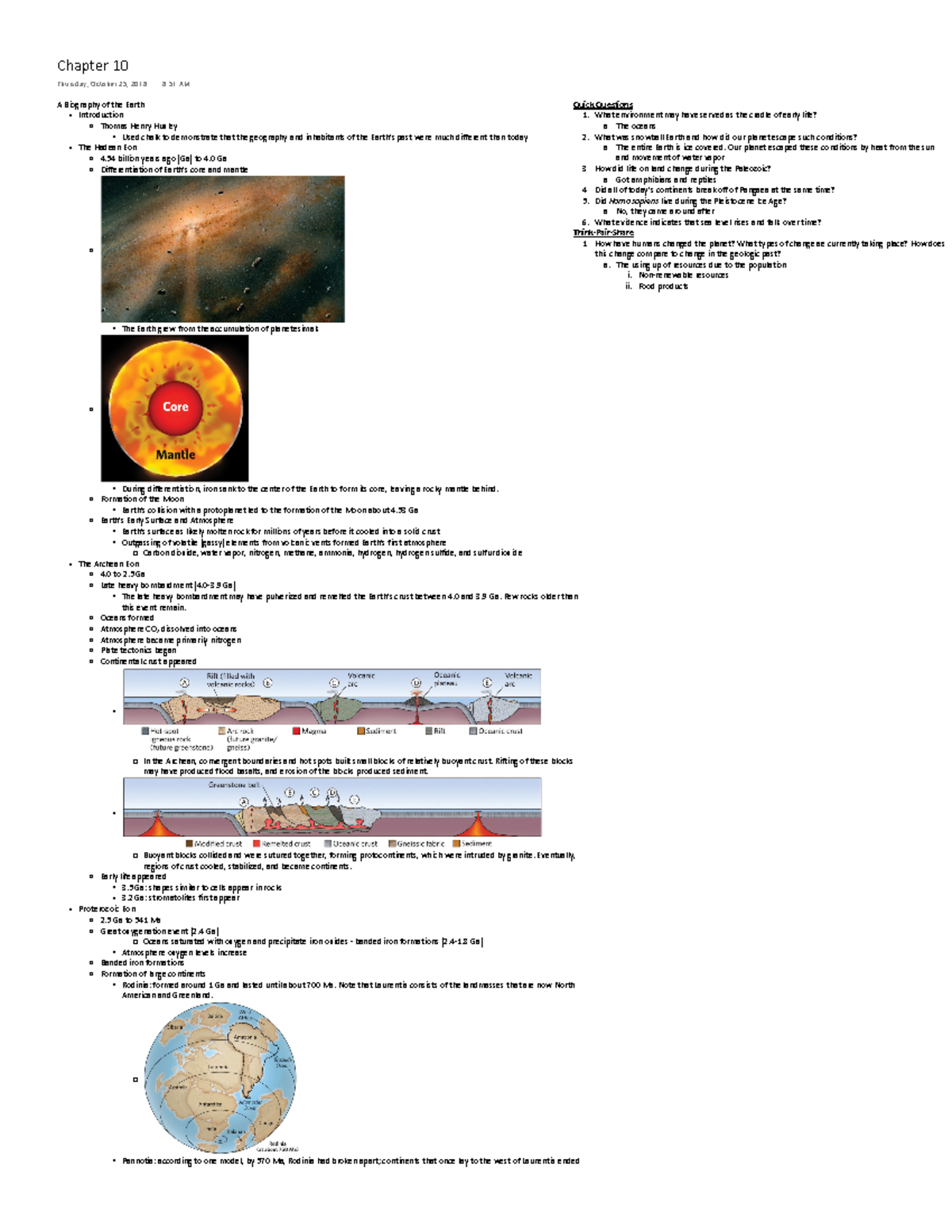 Chapter 10 A Biography of the Earth - Warning: TT: undefined function: 32 Warning: TT: undefined ...