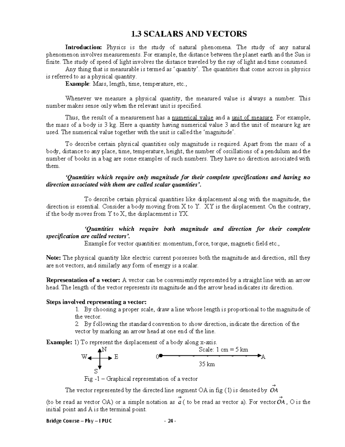 Scarlar Vector Basic 3 - ppt - 1 SCALARS AND VECTORS Introduction ...
